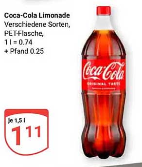Coca-Cola Limonade Angebot bei Globus