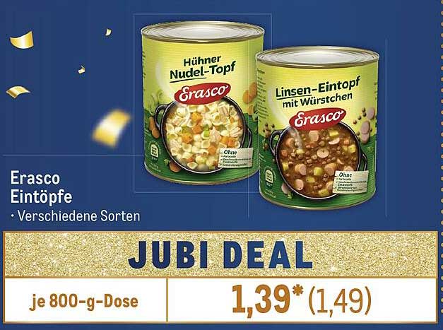 Erasco Eintöpfe Angebot bei METRO - ProspektGuru.de