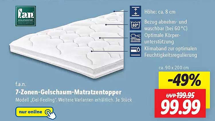 7 Zonen Topper
