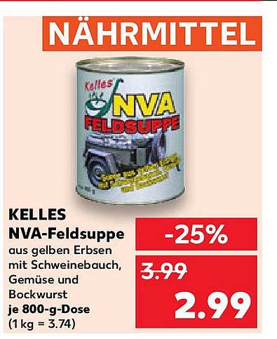 Kelles Nva-Feldsuppe Angebot bei Kaufland