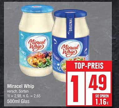 Schne Miracel Whip Angebot Ebenbild