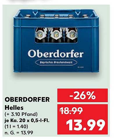 Oberdorfer Helles Angebot bei Kaufland