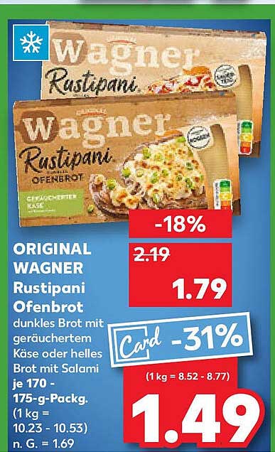 Original Wagner Rustipani Ofenbrot Angebot bei Kaufland - ProspektGuru.de