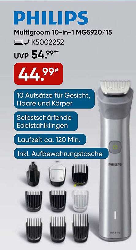 Philips Multigroom 10-In-1 Mg5920/15 Angebot bei Galeria - ProspektGuru.de