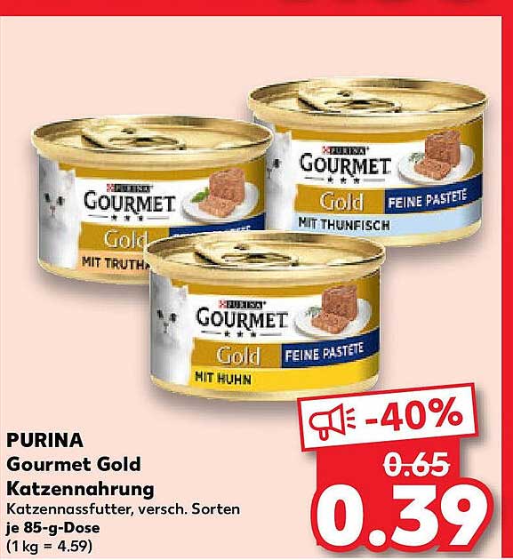 Wunderschne Purina Gourmet Gold Angebot Fotosnull