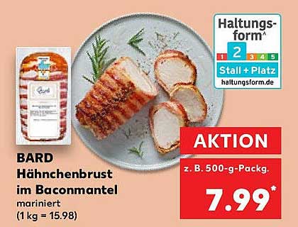 Bard Hähnchenbrust Im Baconmantel - Aktion! Angebot bei Kaufland ...