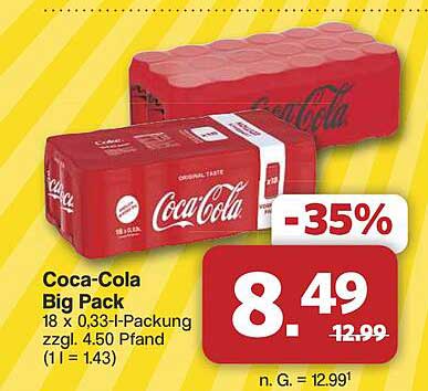 Coca-Cola Big Pack Angebot bei Famila Nord West