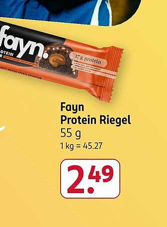 Fayn Protein Riegel 55 G Angebot bei Rossmann - ProspektGuru.de