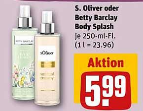 S. Oliver Oder Betty Barclay Body Splash 250 Ml Angebot bei REWE Center ...