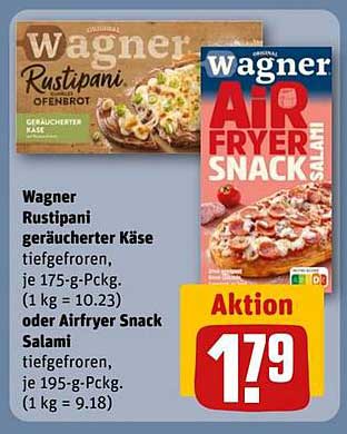 Wagner Rustipani Geräucherter Käse Oder Airfryer Snack Salami Angebot ...
