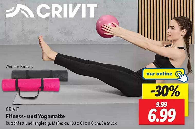Crivit Fitness- Und Yogamatte Angebot bei Lidl - ProspektGuru.de