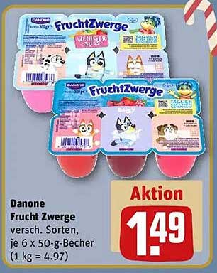 Danone Frucht Zwerge - Verschiedene Sorten Angebot bei REWE Kaufpark ...