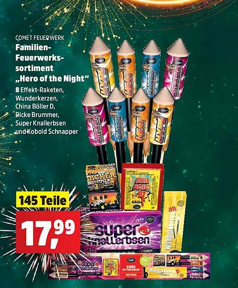Familien-Feuerwerks- Sortiment „Hero Of The Night“ Angebot bei Thomas ...
