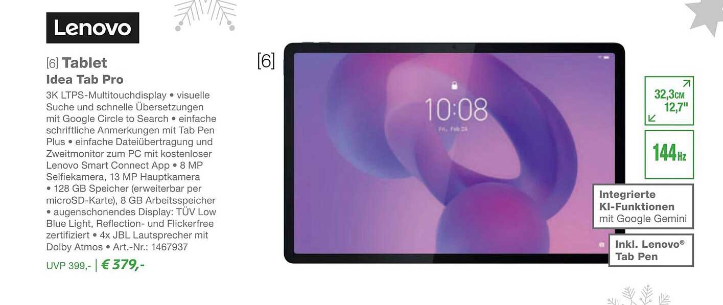 Lenovo Idea Tab Pro Angebot bei EP - ProspektGuru.de