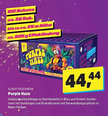 Purple Haze - 100 Schuss Feuerwerk Von Albert Feuerwerk Angebot bei ...