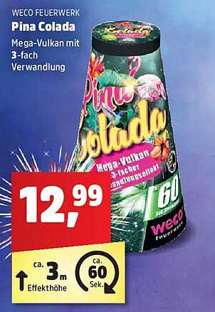 Weco Feuerwerk Pina Colada Mega-Vulkan Mit 3-Fach Verwandlung Angebot ...