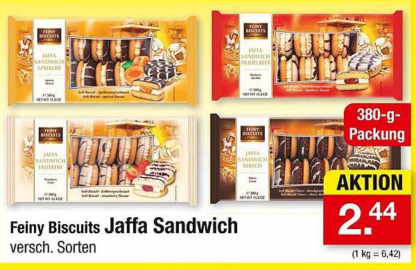 Feiny Biscuits Jaffa Sandwich Versch. Sorten Angebot bei Zimmermann ...