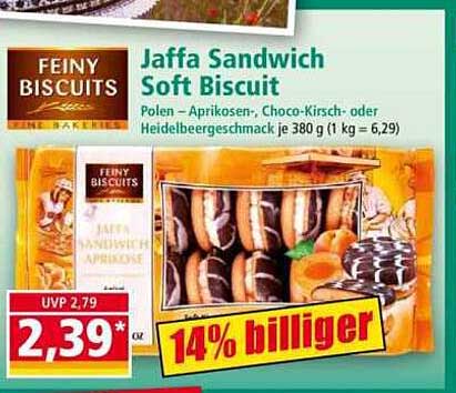 Jaffa Sandwich Soft Biscuit Angebot bei Norma - ProspektGuru.de