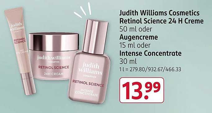 Judith Williams Cosmetics Retinol Science 24 H Creme 50 Ml Oder ...