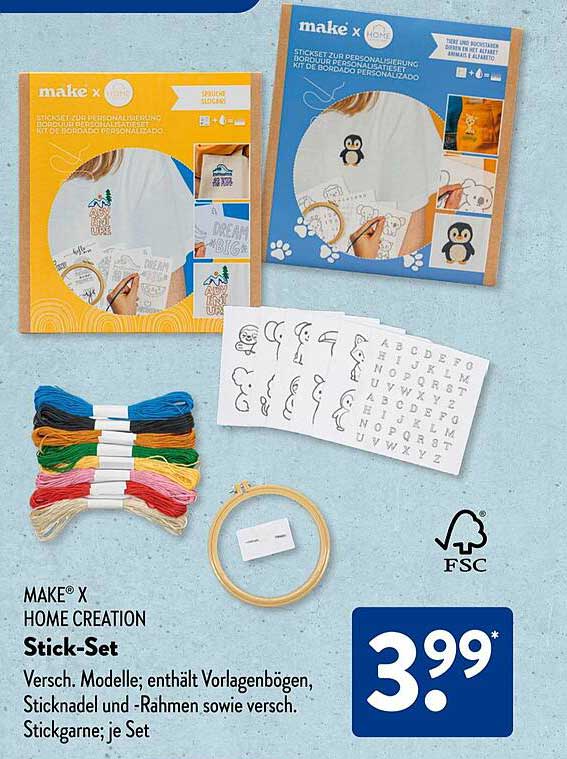 Make® X Home Creation Stick-Set Angebot bei Aldi Süd - ProspektGuru.de