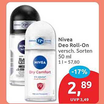 Nivea Deo-Spray 150 Ml Oder Deo Roll-On 50 Ml - Verschieden Sorten ...