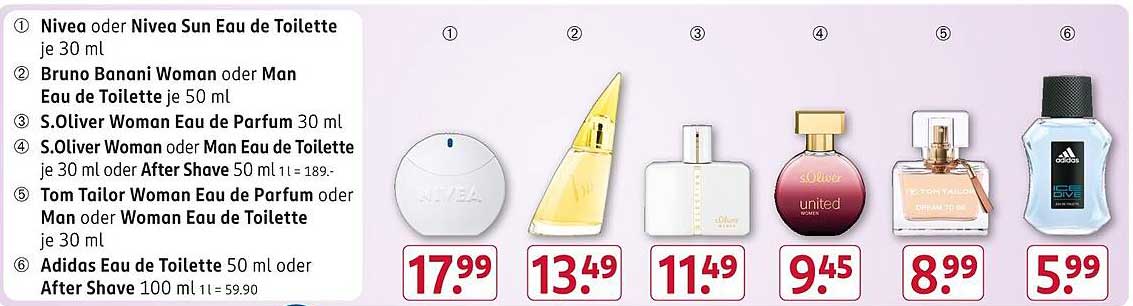 Nivea Oder Nivea Sun Eau De Toilette Je 30 Ml Angebot bei Rossmann ...