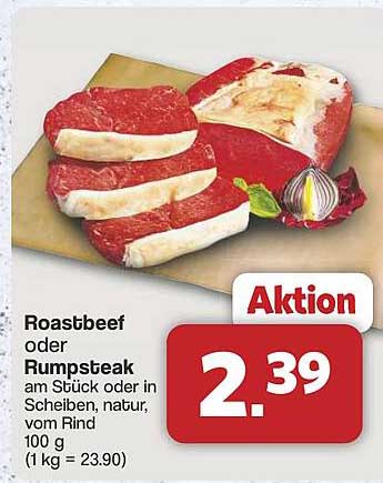 Roastbeef Oder Rumpsteak Vom Rind Angebot bei Combi - ProspektGuru.de
