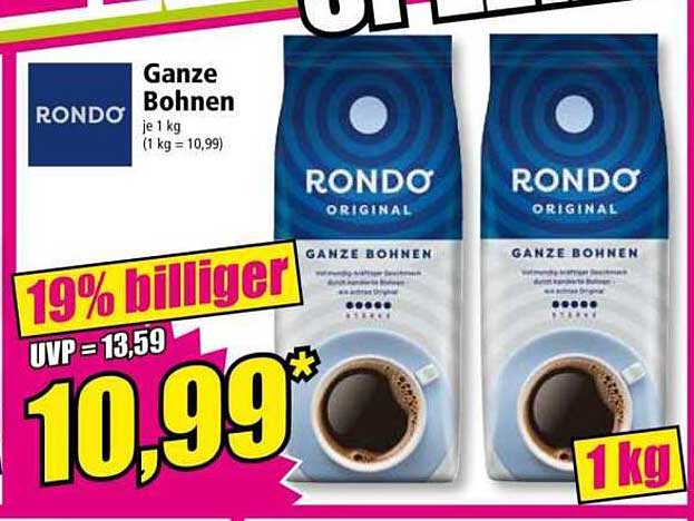 Rondo Ganze Bohnen Angebot bei Norma - ProspektGuru.de