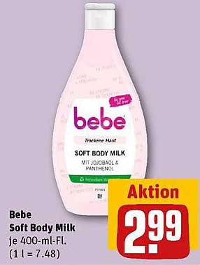 Bebe Soft Body Milk Angebot bei REWE Center