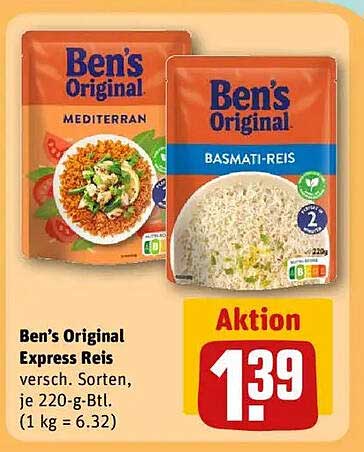 Ben's Original Express Reis Angebot bei REWE Kaufpark