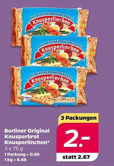 Berliner Original Knusperbrot Knusperlinchen* Angebot bei NETTO ...