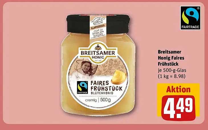 Breitsamer Honig Faires Frühstück Angebot bei REWE Kaufpark