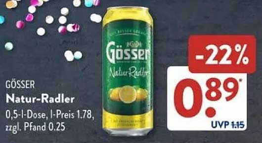 Gösser Natur-Radler Angebot bei Aldi Süd