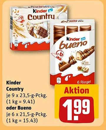 Kinder Country Angebot bei REWE Kaufpark