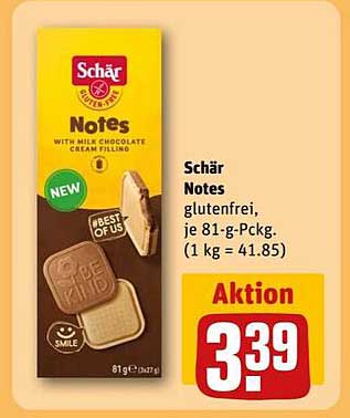 Schär Notes Angebot bei REWE Center