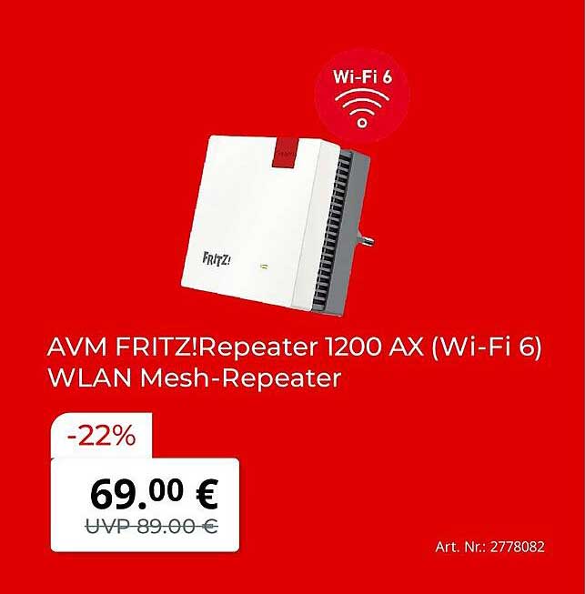 Avm Fritz!Repeater 1200 Ax (Wi-Fi 6) Wlan Mesh-Repeater Angebot bei ...