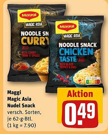 Maggi Magic Asia Nudel Snack Angebot bei REWE Kaufpark