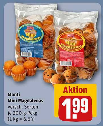 Monti Mini Magdalenas Angebot bei REWE Kaufpark