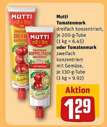 Mutti Tomatenmark Angebot bei REWE Kaufpark - ProspektGuru.de