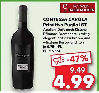 Erstaunlich Contessa Carola Primitivo Angebot Bild