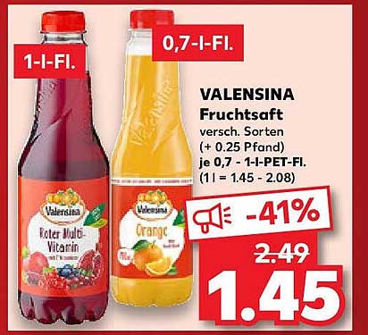 Valensina Fruchtsaft - Verschiedene Sorten Angebot bei Kaufland
