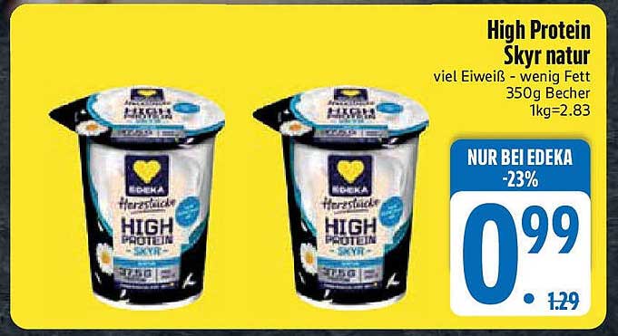 High Protein Skyr Natur Angebot bei Edeka - ProspektGuru.de