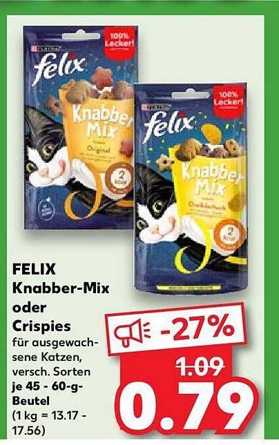 Felix Knabber-Mix Oder Crispies Angebot bei Kaufland