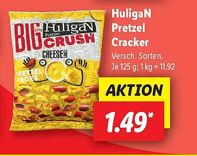 Huligan Pretzel Cracker Angebot bei Lidl