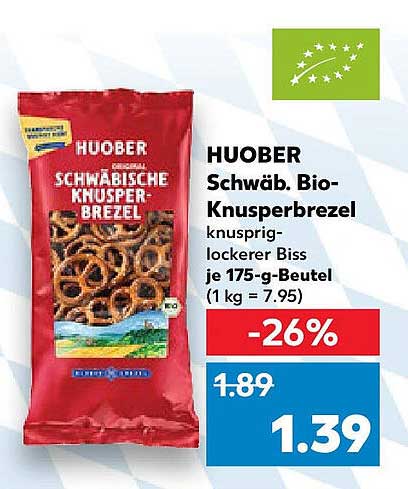 Huober Schwäb. Bio-Knusperbrezel Angebot bei Kaufland