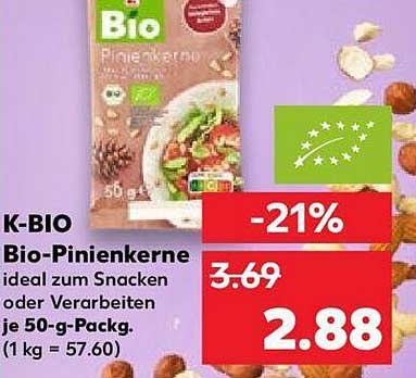 K-Bio Bio-Pinienkerne Angebot bei Kaufland