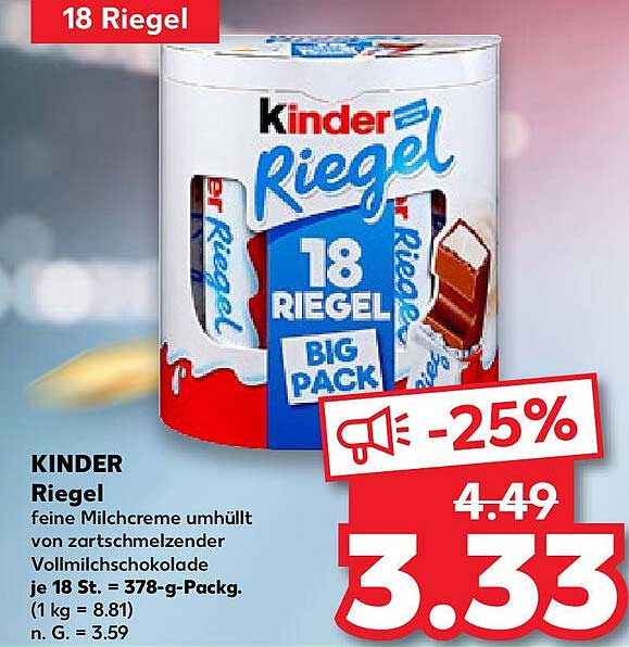 Kinder Riegel Angebot bei Kaufland
