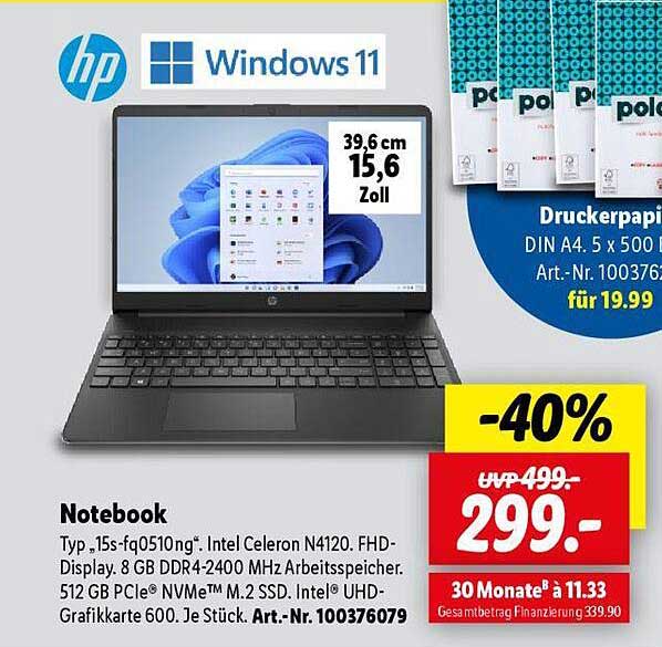 Notebook Angebot bei Lidl