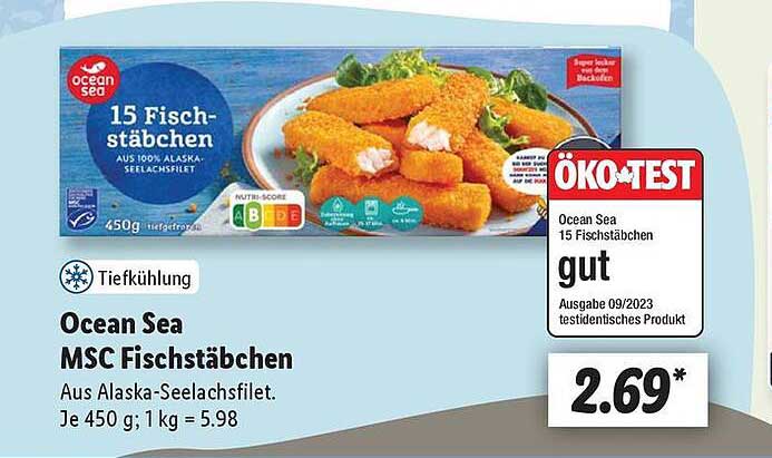 Ocean Sea Msc Fischstäbchen Angebot bei Lidl - ProspektGuru.de