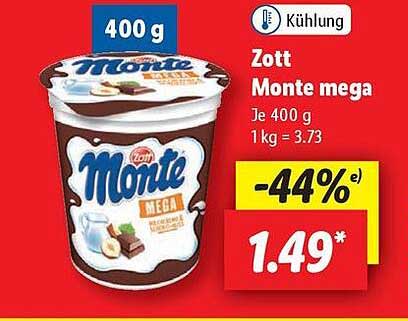 Zott Monte Mega Angebot bei Lidl
